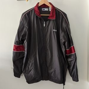 Fila | Jackets & Coats | Mens Fila Grey And Bordeaux Windbreaker Large ...